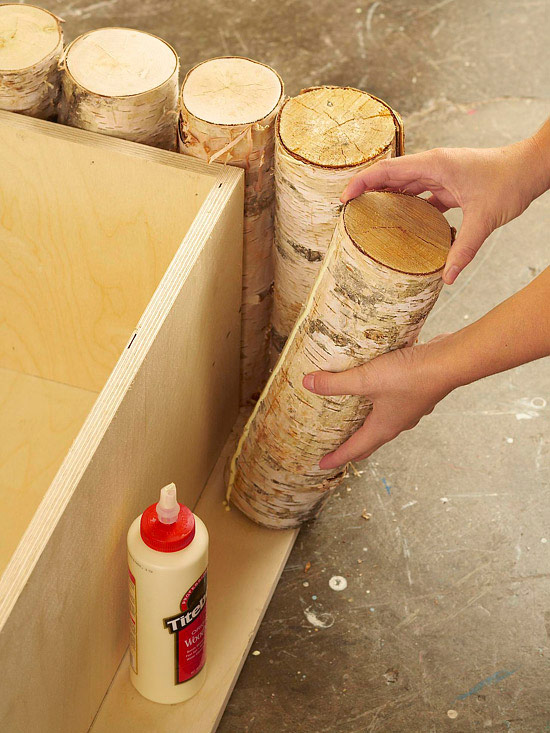 DIY Birch-Log Coffee Table